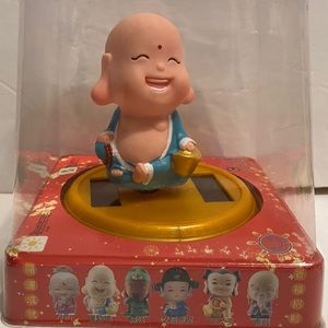 Accents | Solar Powered Happy Buddha Figure Toy Size4h | Poshmark